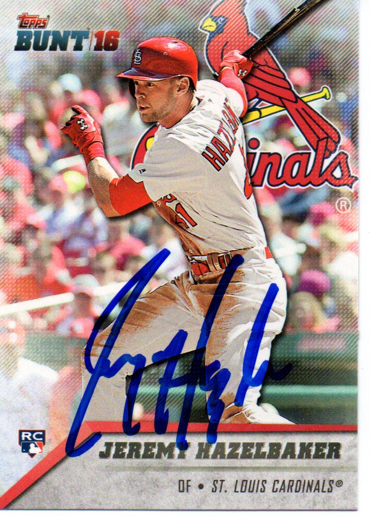 Jeremy Hazelbaker St. Louis Cardinals 2016 Topps Bunt Signed Card | eBay