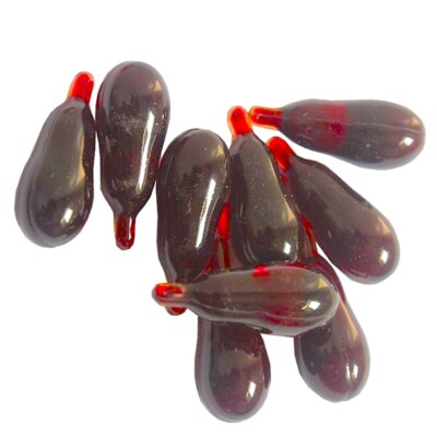 10pcs Horror Zombie Vampire FAKE LIQUID BLOOD CAPSULES Joke Prank ...