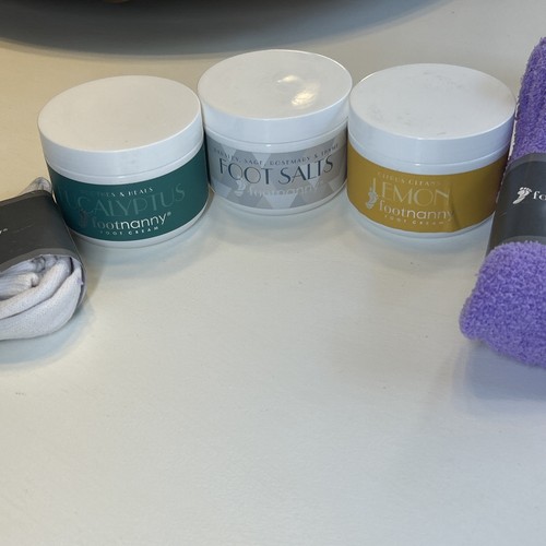 NEW! Set of 3 - FOOTNANNY Citrus Cleanse, Eucalyptus Cream & Foot Salt ...