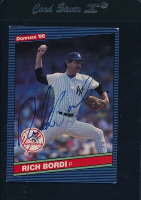 1986 Donruss #518 Rich Bordi Yankees Signed Auto *23929 | eBay