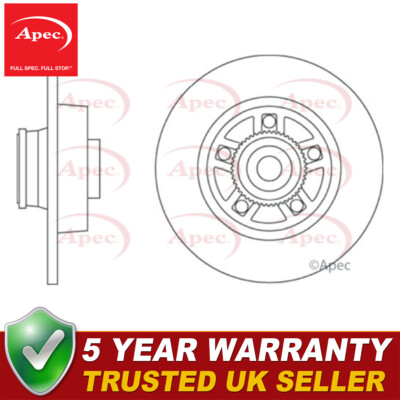 Apec Rear Brake Disc Fits Renault Trafic 2001-2015 Vauxhall Vivaro 2001 ...
