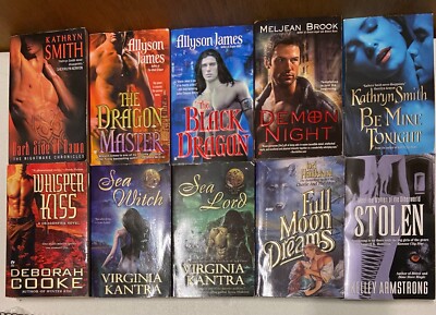 Lot of 10 Paranormal Romance Paperback Books by Various Authors ...