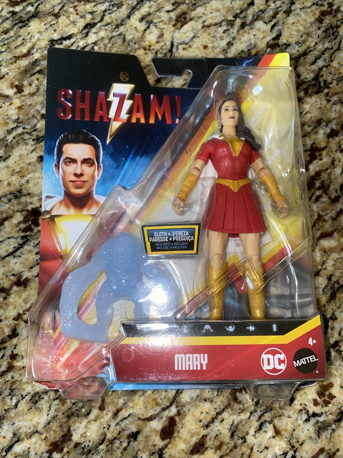 DC COMICS MARY SHAZAM ACTION FIGURE WITH SLOTH MATTEL NEW IN PACKAGE ...
