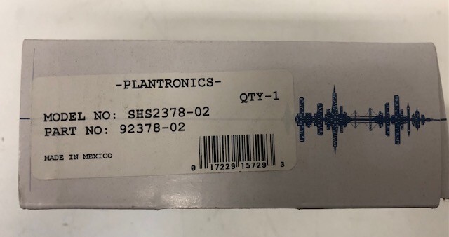 Plantronics SHS 2378-02 HW251N w/TA6MLX Plug Wiring 92378-02 | eBay