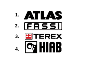 Sticker, aufkleber, decal - ATLAS, FASSI, TEREX, HIAB 50 70 100 cm | eBay