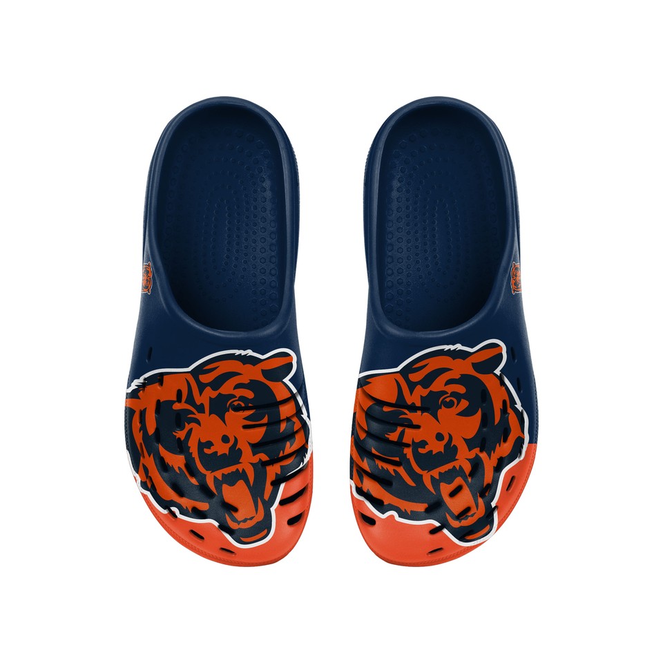 FOCO NFL Men's Chicago Bears 2023 Colorblock Big Logo Clogs | eBay