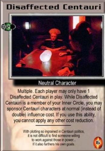 Babylon 5: Disaffected Centauri [Mint/NM] from set Deluxe Edition B5 ...