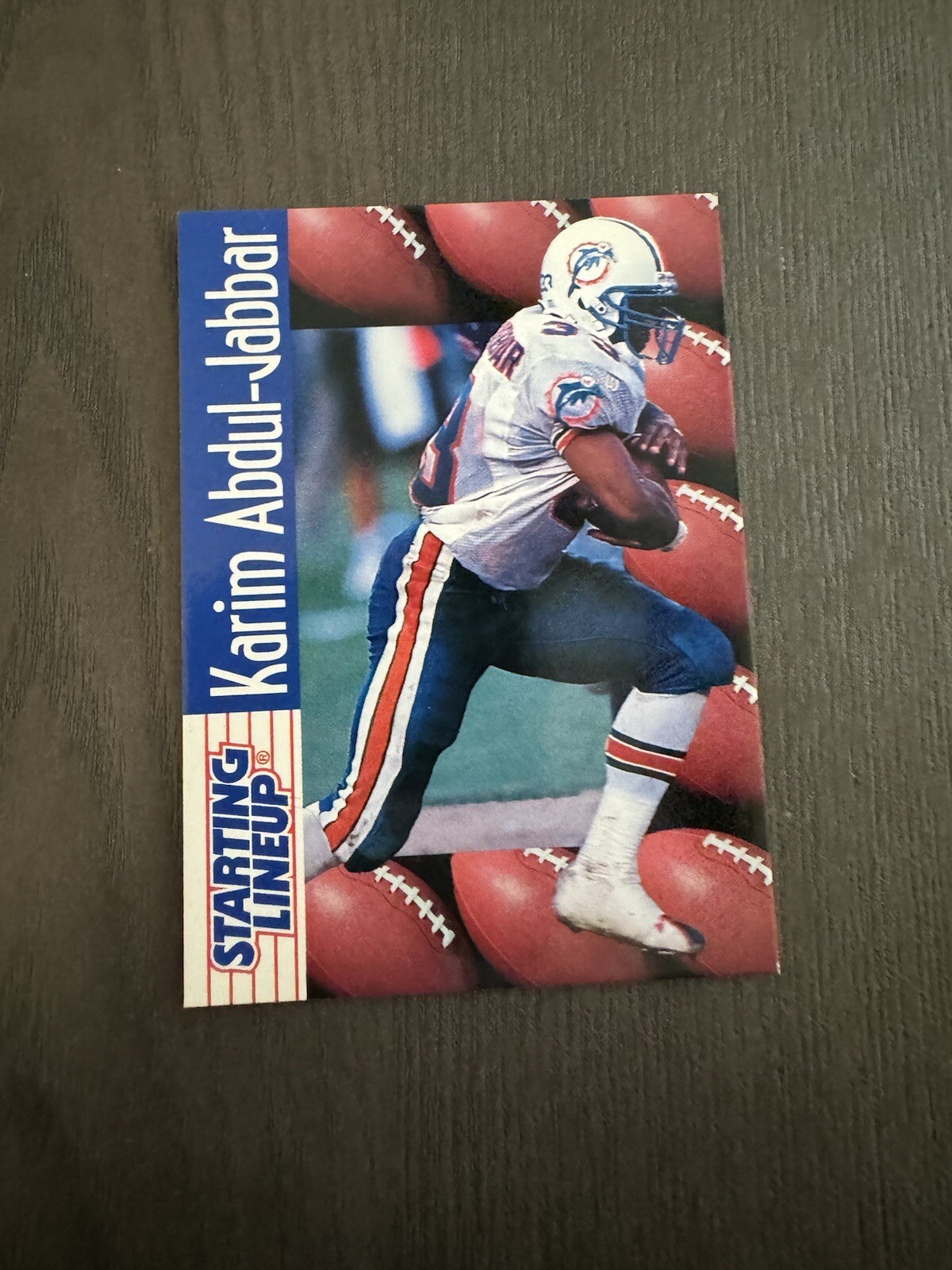 1997 Kenner Starting Lineup Football Cards #1 KARIM ABDUL-JABBAR Miami ...