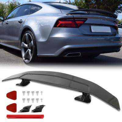 46'' GT Rear Trunk Wing Spoiler Lip Carbon Style For Audi A7 S7 RS7 ...