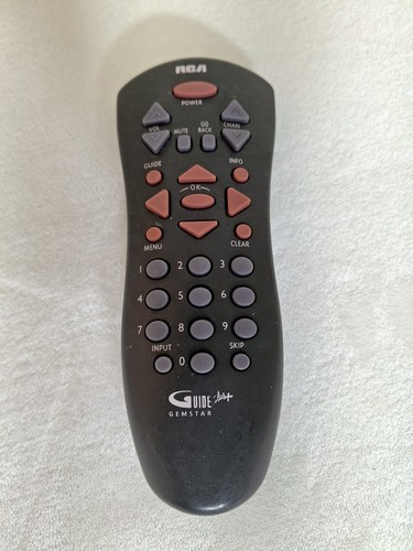 RCA REMOTE CONTROL Guide Plus Gemstar Genuine Original TV Black ...
