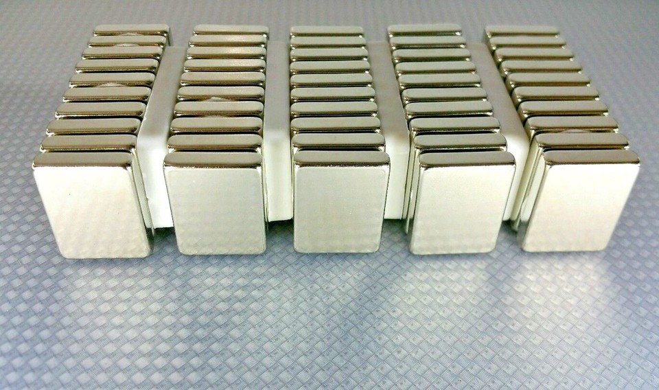 50 Huge Neodymium Block Magnets. Super Strong Rare Earth N52 1" × 3/4 ...