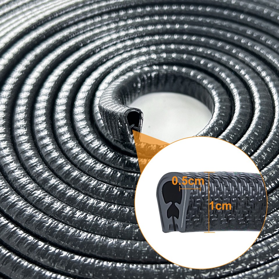 Car Door Boot Edge Protector Strip Trim U Shape Guard Seal Rubber Black ...