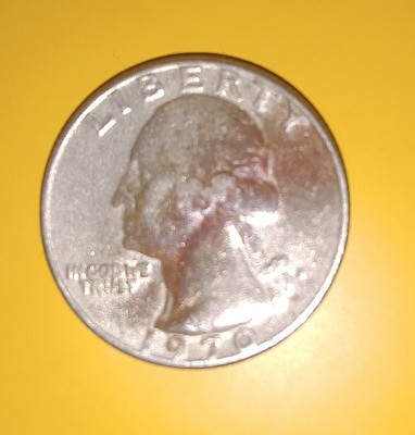 1970 QUARTER MISSING PARTIAL CLAD SILVER COPPER RARE ODD STRIKE | eBay