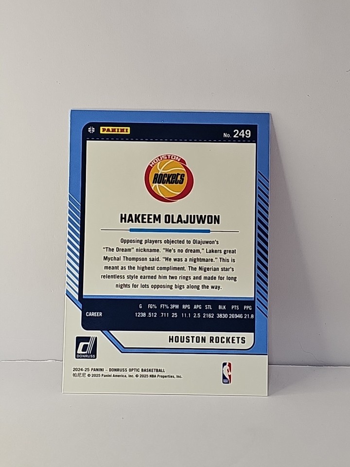 2024-25 Donruss Optic Hakeem Olajuwon Legends | eBay