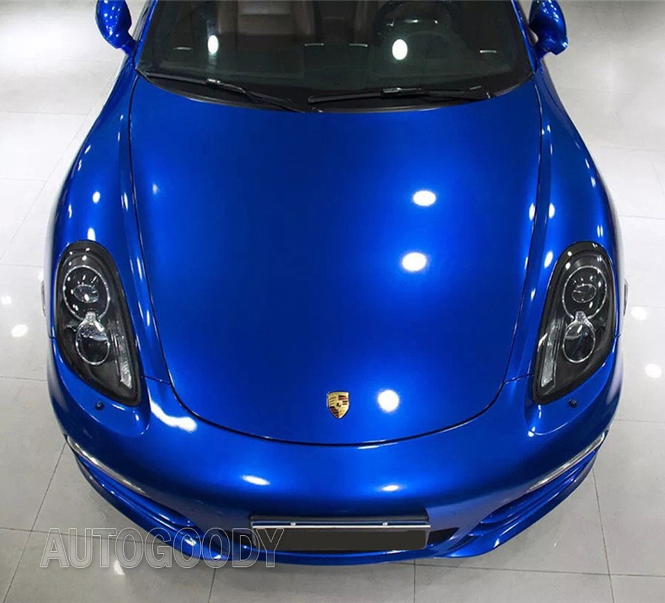 Premium Super Gloss Metallic Blue Vinyl Film Wrap Sticker Decal Air ...