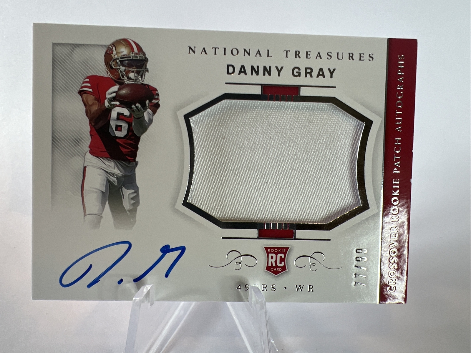 2022 Danny Gray National Treasures Crossover Rookie Patch Auto 49ers 🔥 ...