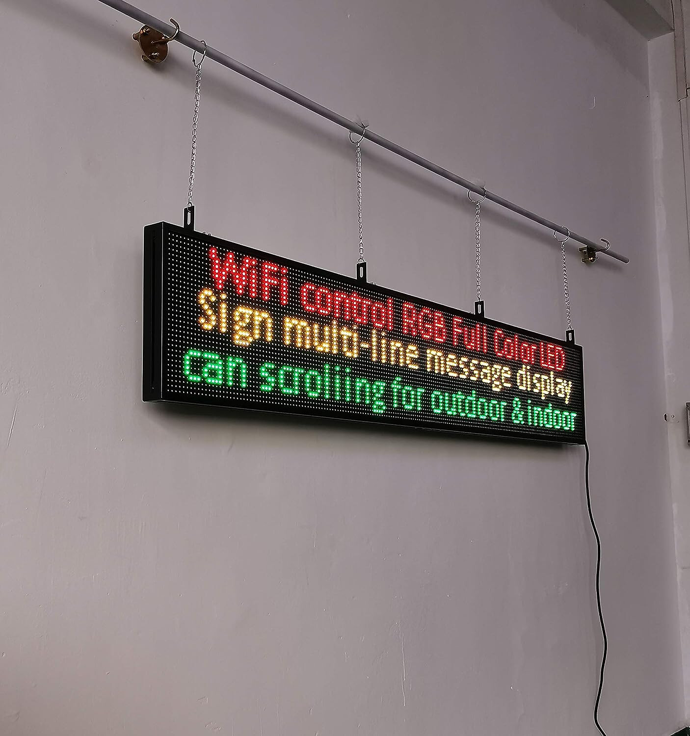 P10 77"x14" LED Sign Programmable LED display indoor LED Advertising ...