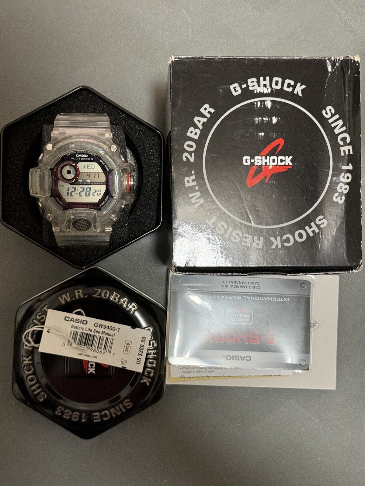 Casio G-Shock Rangeman GW9400-1 (Clear Case & Band) 744110221947 | eBay