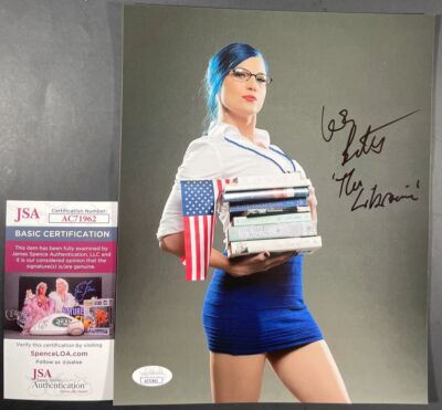 AEW All Elite Wrestling The Librarian Leva Bates Signed 8x10 Photo D ...