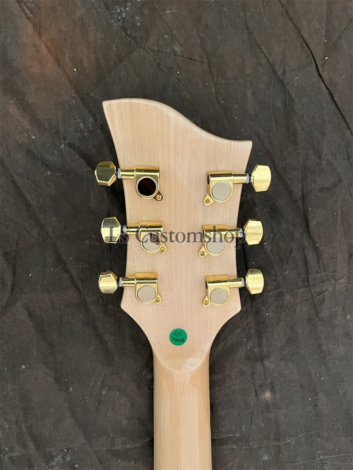 6 String Violin Electric Guitar Hollow Body Gold Hardware Special Shape ...