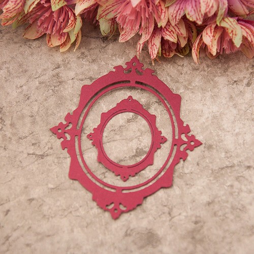 Metal Oval photo frame Cutting Dies Stencil DIY Scrapbooking Album ...
