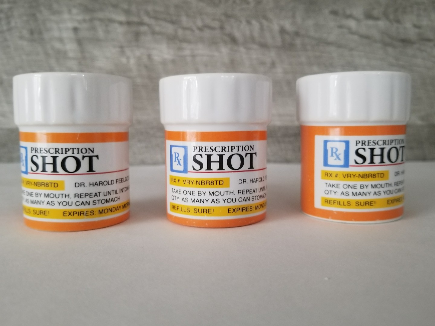 Shot Glasses Lot of 5 (3) SHOTZ Prescription Pill Bottle (1) Tall Skull ...