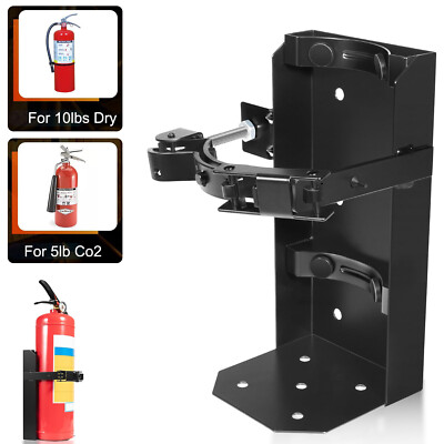 For 10lb Dry & 5lb Co2 Heavy Duty Fire Extinguisher Vehicle Bracket ...