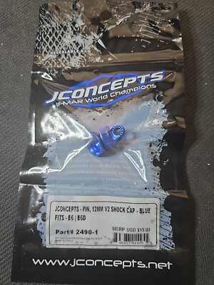 JConcepts 2490-1 Fin 12mm V2 Shock Cap Blue 2 :B5M T5M SC5M B6 | eBay