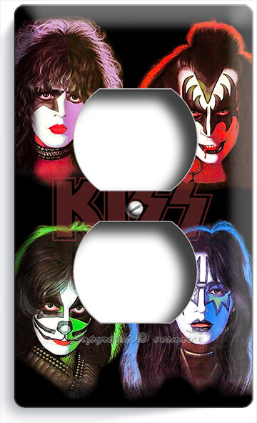 KISS HARD ROCK MUSIC BAND SOLO ALBUM INSPIRED LIGHT SWITCH OUTLET PLATE ...