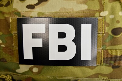 Large Infrared FBI Patch Black White IR Federal Bureau Of ...