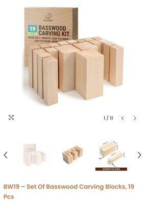 BeaverCraft Basswood Carving Kit 19 Pack NEW | eBay