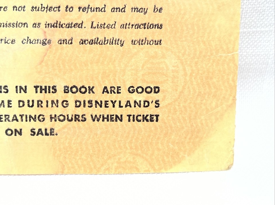 Disneyland Vintage B TICKET Very Rare Jack In The Bean Stalk Ticket d12 ...