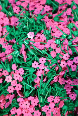25 Lego Mixture, Pink Flowers and Plant Flower Stem with stud inv 187 ...
