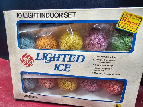 10 Vintage GE Lighted Ice Lamps Christmas Light Bulbs Tested Working | eBay