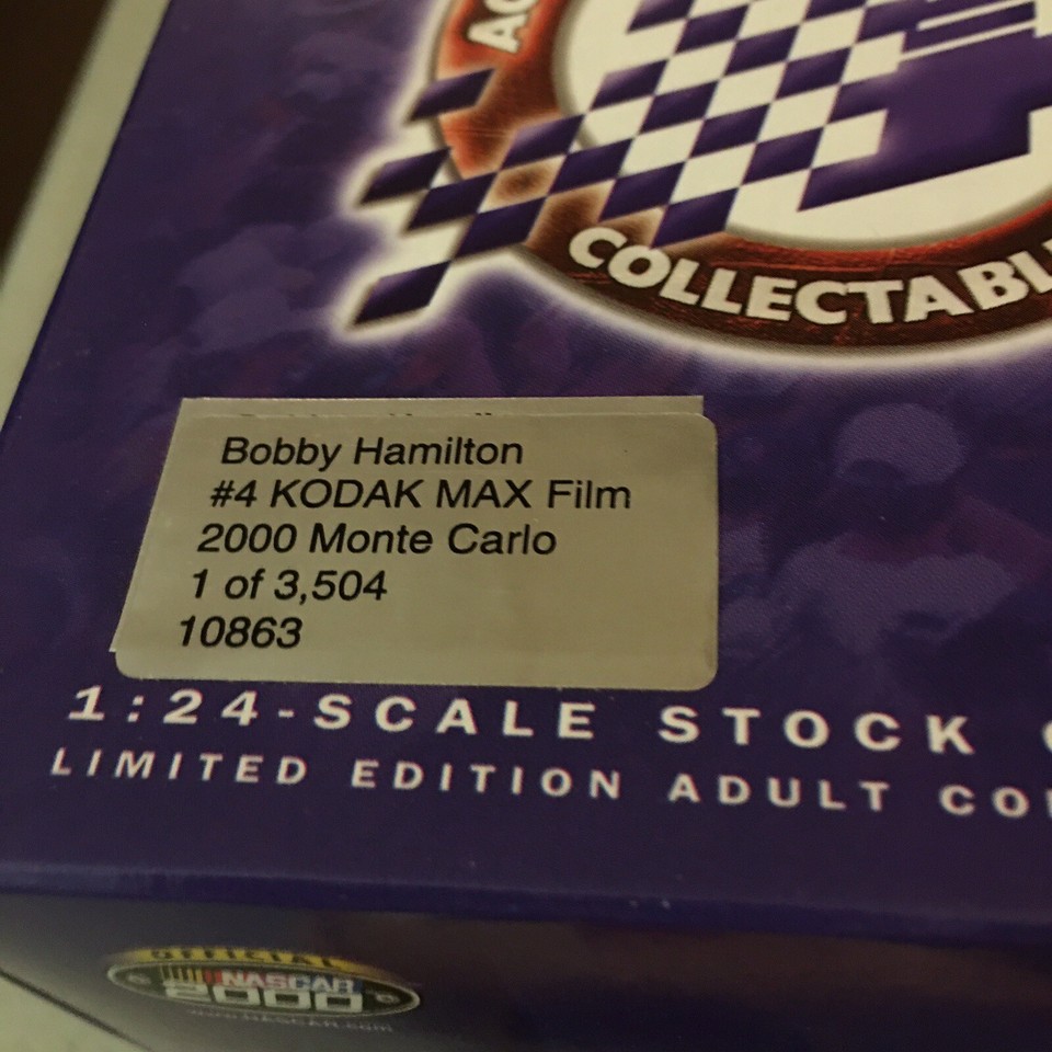 Bobby Hamilton #4 Kodak Armed Forces Navy 2000 Monte Carlo 1:24 Scale ...