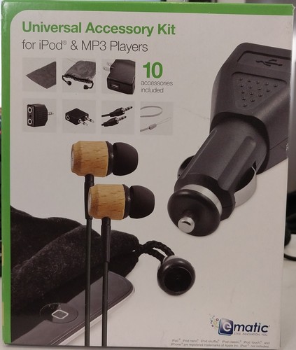 Ematic Universal Accessory Kit for iPod and MP3 Players 10 Accessories ...