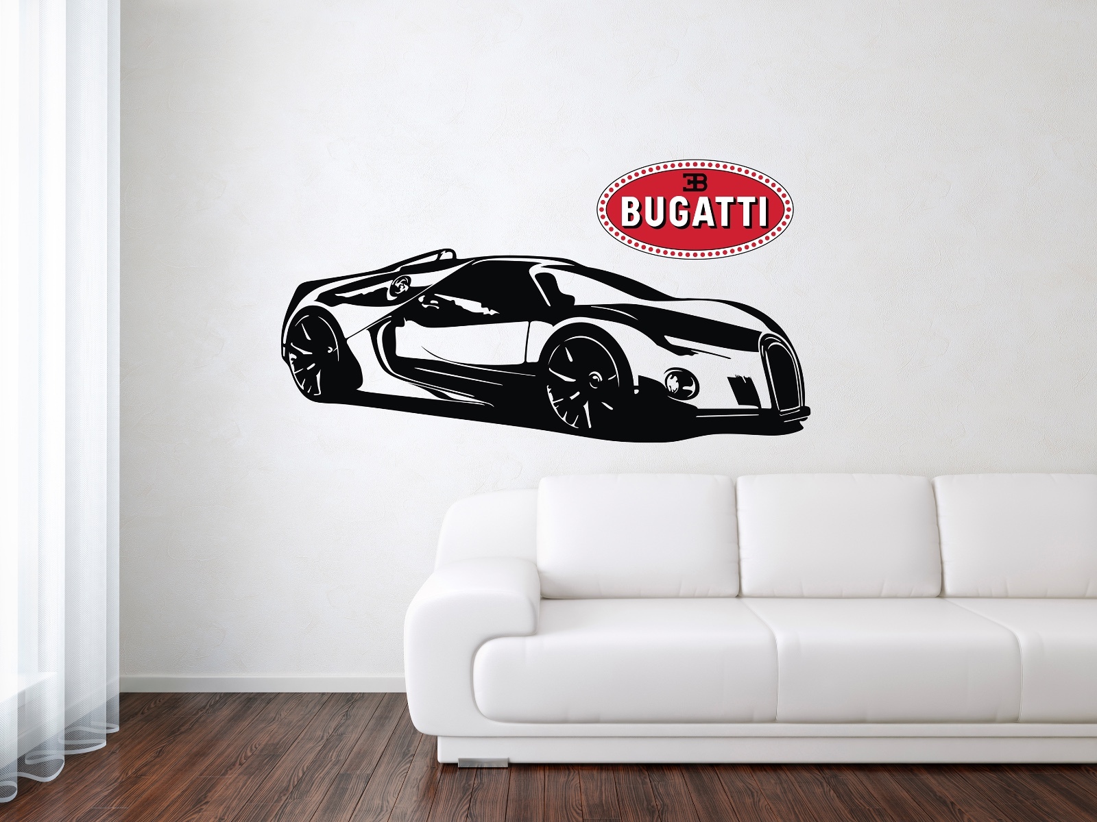 Bugatti Chiron Sport Racing Luxury Car Wall Decal Art Mural Vinyl ...