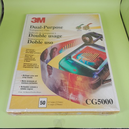3M Multipurpose Transparency Film Clear 8.5x11” NEW 50 Count Laser ...