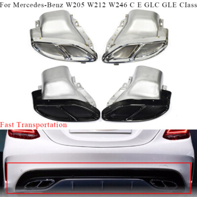 For Mercedes-Benz W205 W212 W246 C E GLC GLE Class Car Rear Exhaust ...