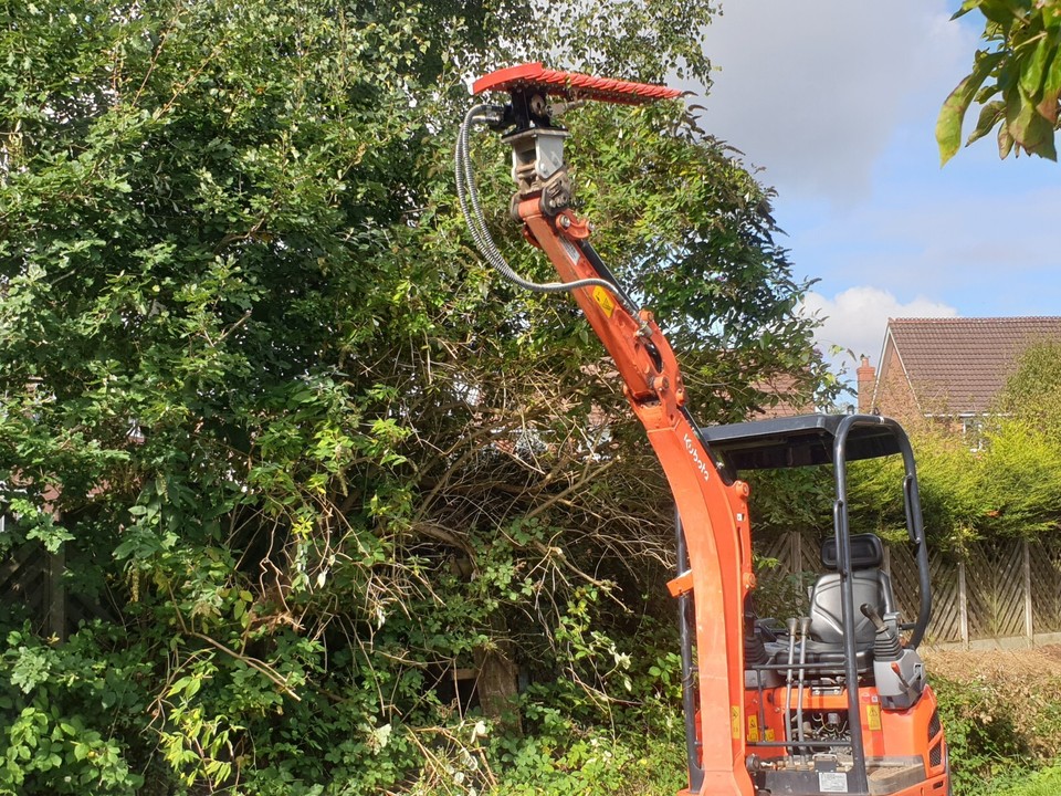 mini digger Hedge Cutter 1.2m , Hydraulic Finger Bar Mower | eBay UK