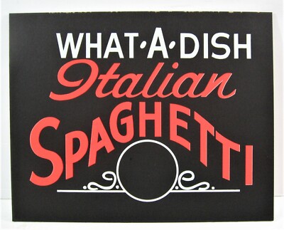 Vintage Italian Spaghetti / Diner Country Store Cardboard 11x14 Window ...