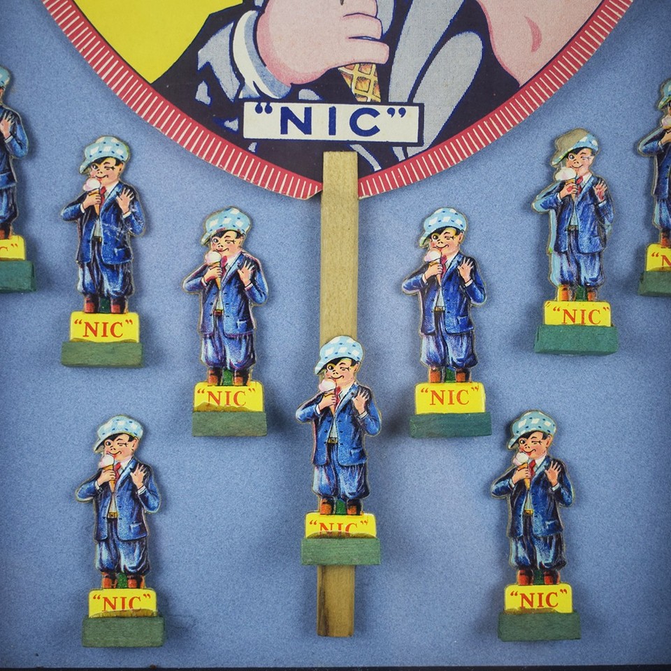 National Ice Cream NIC Paper Fan And Giveaways Framed Shadowbox | eBay