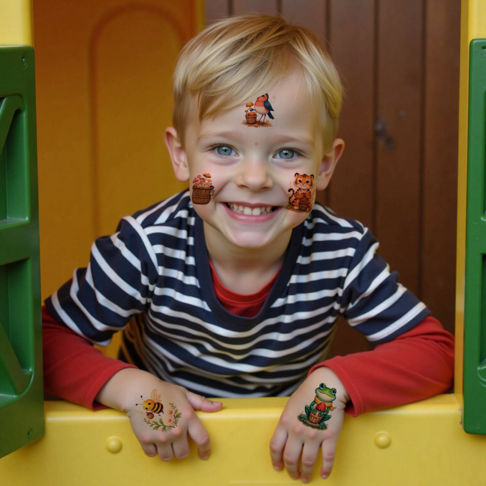 54pcs Temporary Tattoo Temporary Tattoo Stickers Animal Stickers Cute ...