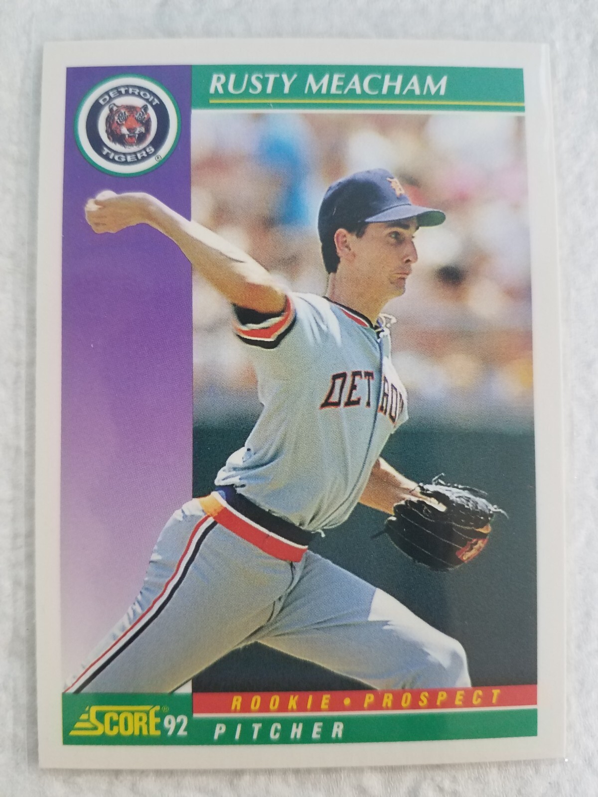 RUSTY MEACHAM DETROIT TIGERS ROOKIE PROSPECT 1992 SCORE CARD #395 | eBay
