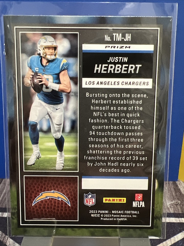 2023 Panini Mosaic Prizm Justin Herbert Touchdown Masters #TM-JH ...