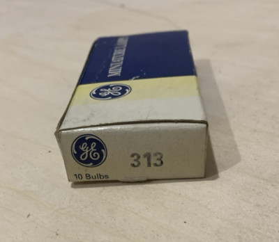 GE 313 GE313 Miniature Lamps Light Bulbs QTY One Box Of 10 Bulbs New C5 ...