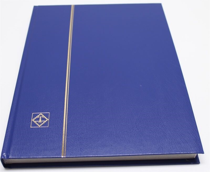 BLUE 32 Page Lighthouse Stamp Stock Book with White Pages, 9 Strips per ...