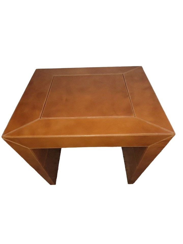 Hidden Backgammon Table All Leather Game Table 1970's Chess Checkers ...