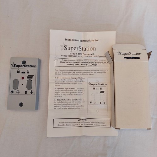 Garage Door Wall Button Control Console Multi Function Nos Super ...