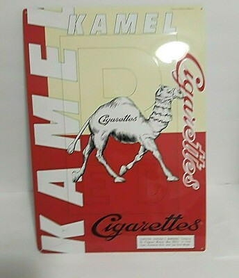 Vintage 1999 Smoke Red Kamel Cigarettes 18'' x 13'' Tin Metal Wall Sign ...
